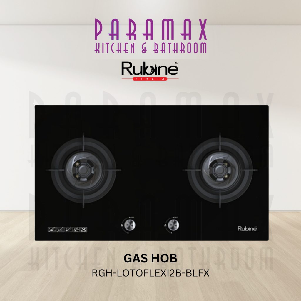 RUBINE Gas Hob RGH-LOTOFLEXI-2B-BLFX 5.0kW Flame Power | Shopee Malaysia