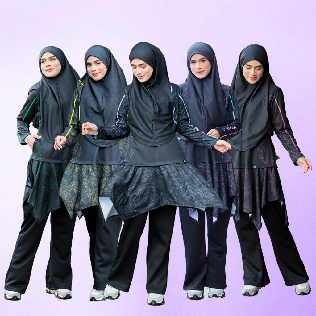 [Exclusive Set] Kimyra Kimtuniq Lite Swimming Hiking Muslimah Sport ...