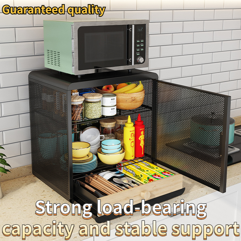 Kitchen Countertop Cupboard Multifunctional Storage Cabinet Mesh ...