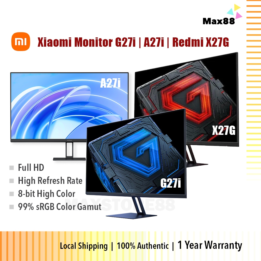Xiaomi Monitor A27i | G27i 27" 165Hz Low Blue Light Monitor PC Gaming ...