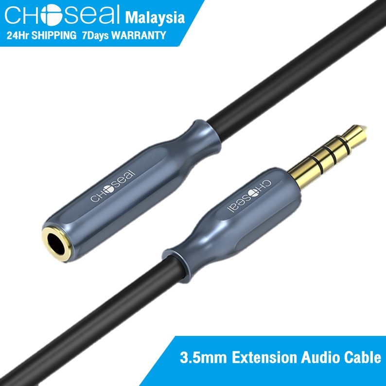 Choseal 3.5mm Extension Audio Cable TRRS 4 Pole Support Microphone and ...