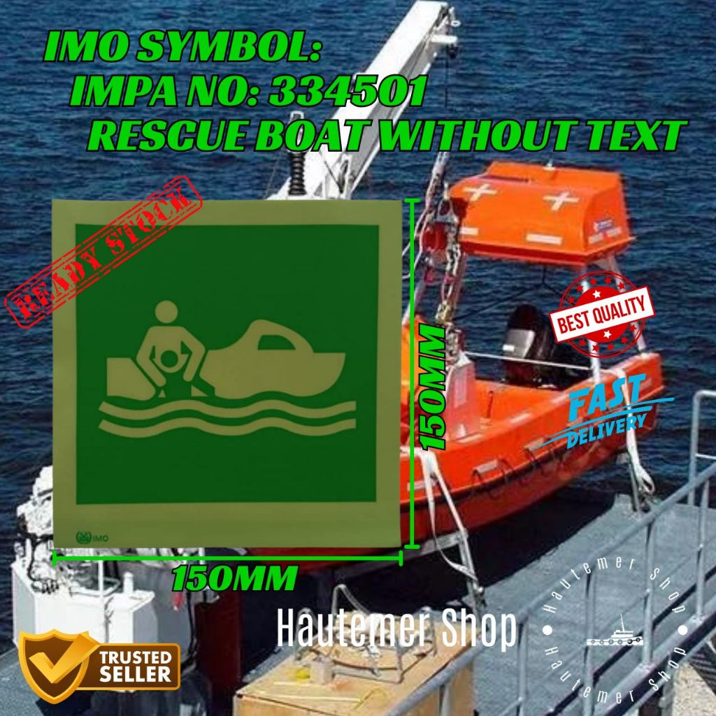 IMO SYMBOL RESCUE BOT WITHOUT TEXT 150MM x 150MM | Shopee Malaysia
