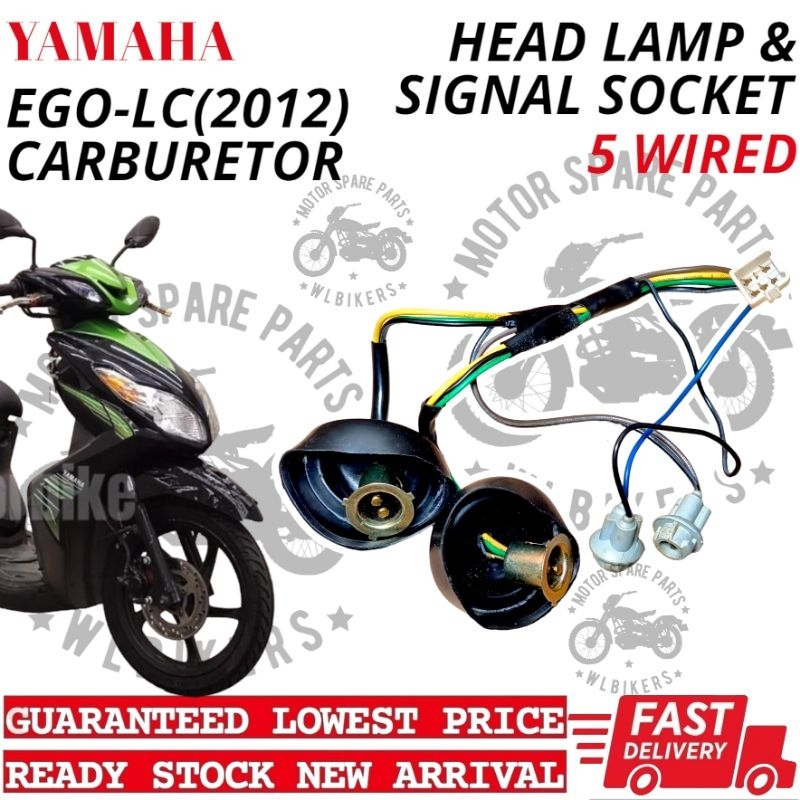 YAMAHA EGO-LC EGO LC 2012 CARBURETOR VERSION FRONT HEAD LAMP SOCKET ...