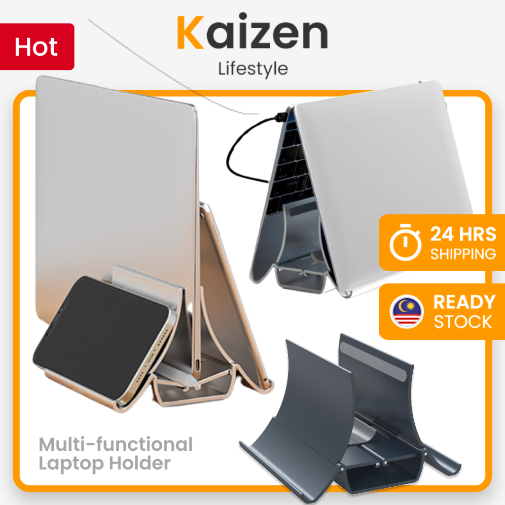 Laptop Holder Vertical Stand Mobile Tablet Storage Computer PC Notebook ...