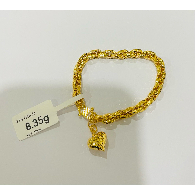 Youloong Gelang Tangan Sauh cutting EMAS916/ Sauh Design bracelet ...