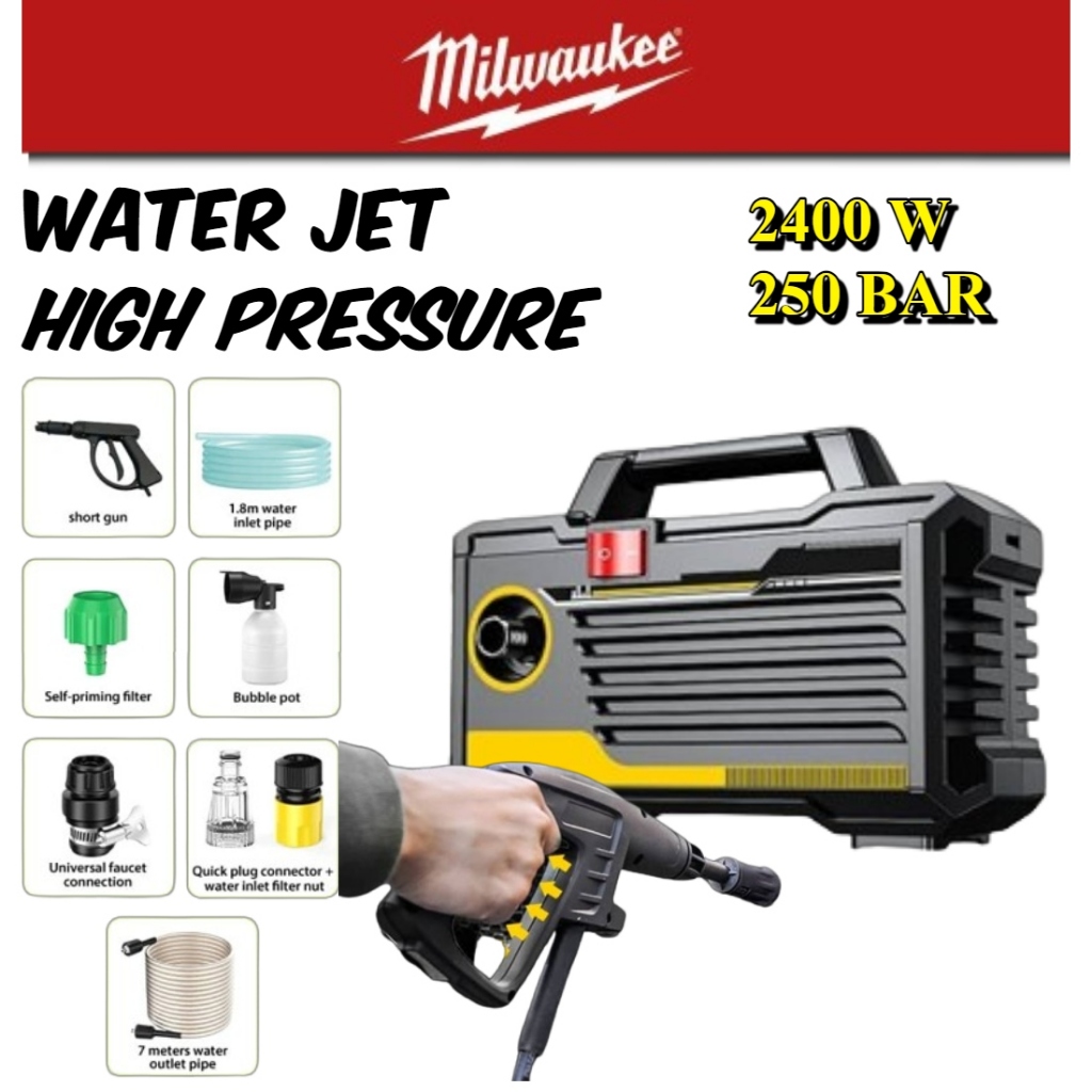 Milwaukee Heavy Duty Water Jet 220V 2400W High Pressure Water Jet Spray ...