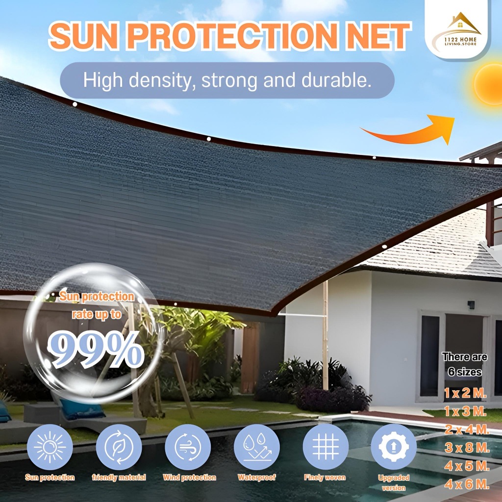 Shade Sail Garden Sun Shade Net Car Cover Sun Shade Net Outdoor Anti-UV ...