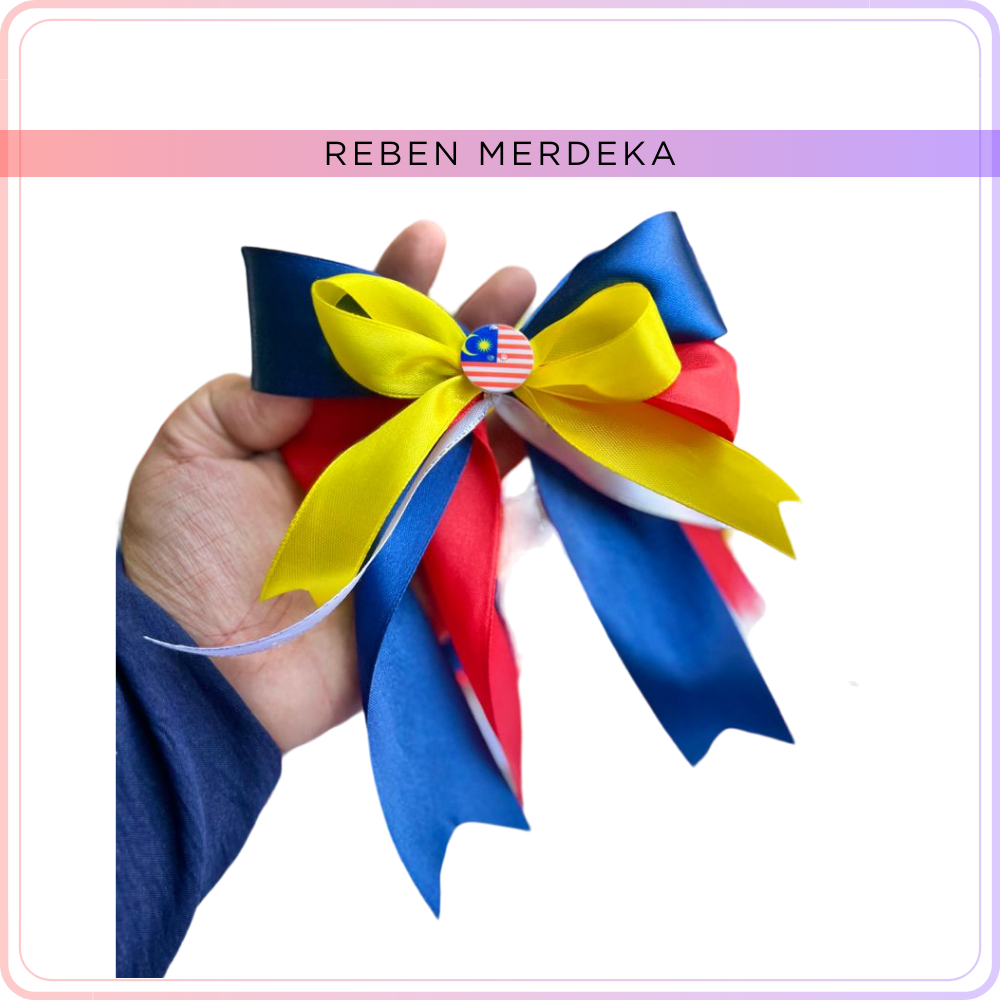 Reben Merdeka Brooch Ribbon Aksesori Bendera Malaysia Hari Kebangsaan ...