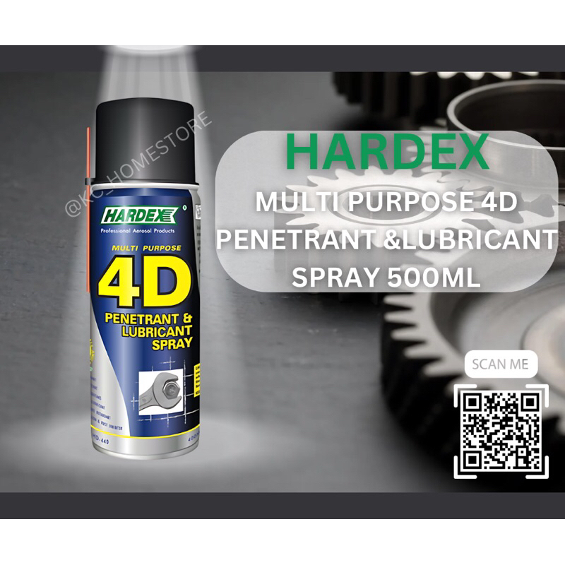 HARDEX MULTI PURPOSE 4D PENETRANT & LUBRICANT SPRAY 500ML | Shopee Malaysia