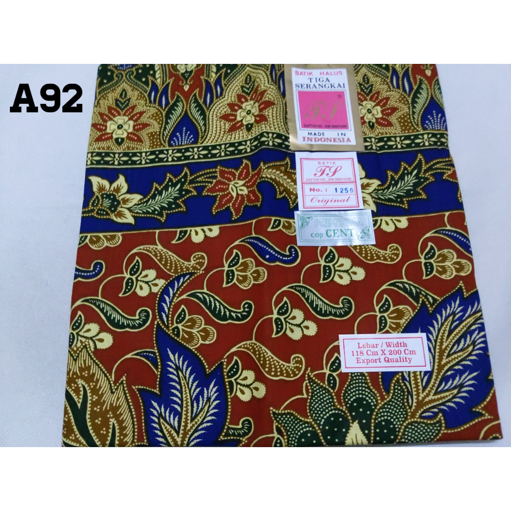 Kain Batik Tiga Serangkai Original 100% Indonesia 3 Serangkai Batik ...