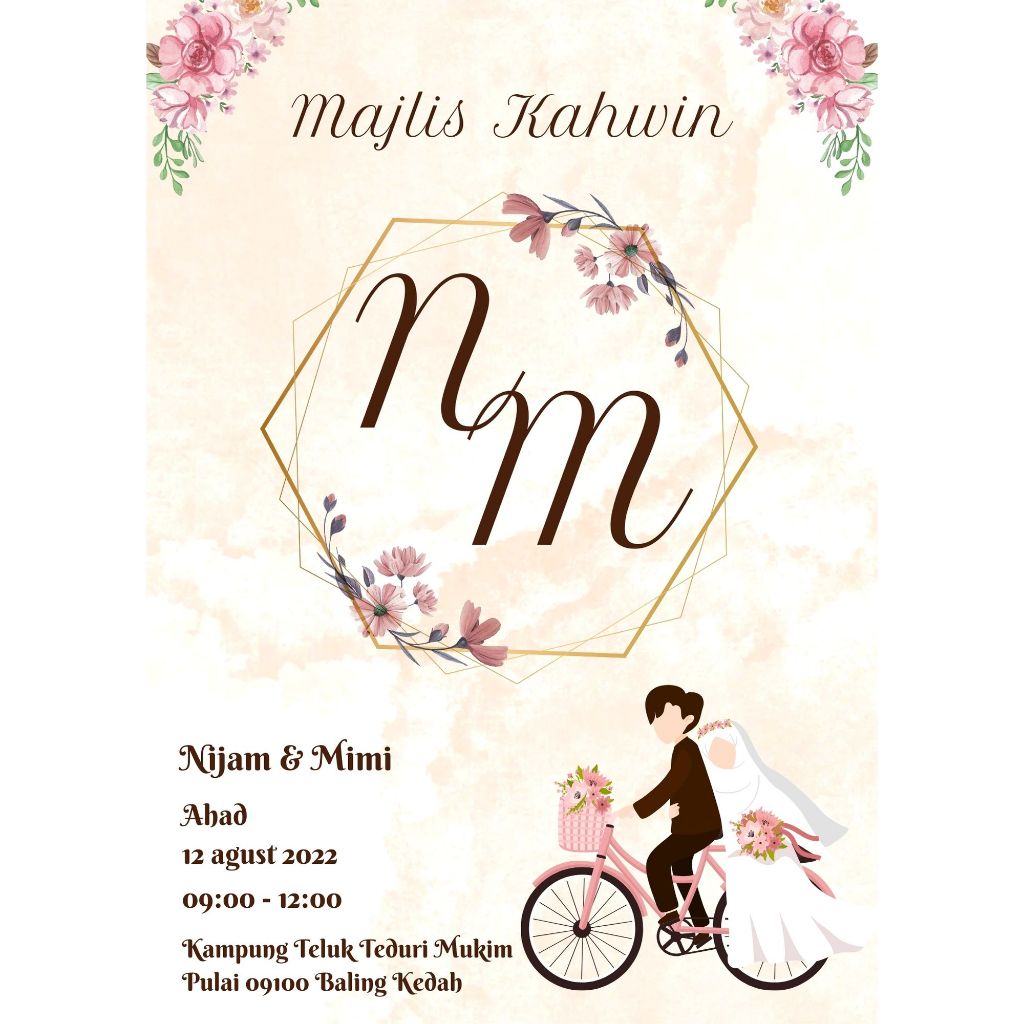 Kad Kahwin Design 39 | Digital | Aqiqah | Pertunangan | Hari Lahir ...