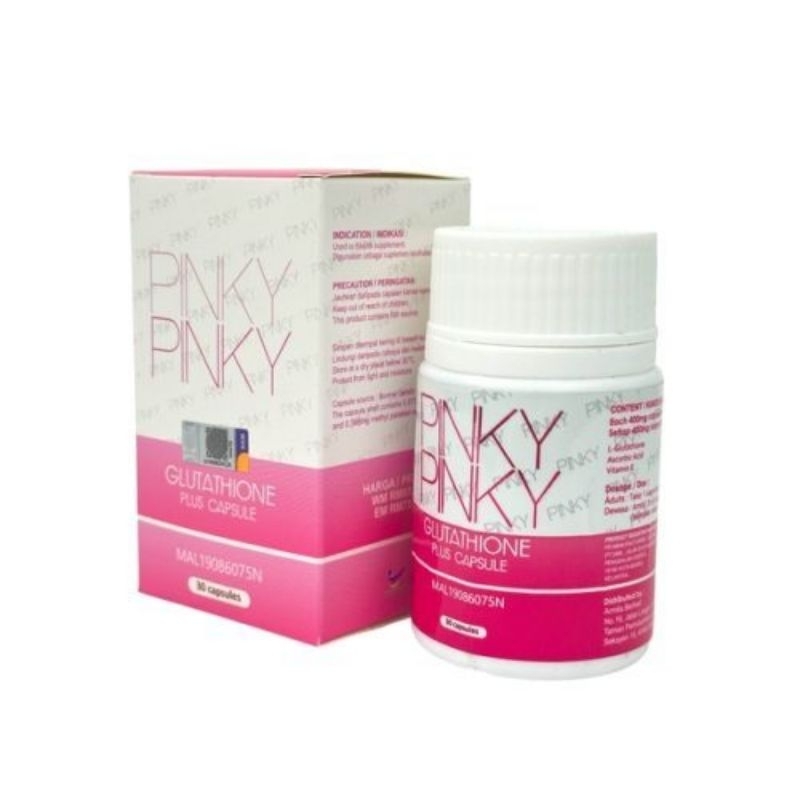 PINKY PINKY GLUTATHIONE PLUS CAPSULE 💯% ORIGINAL WITH BARCODE | Shopee ...