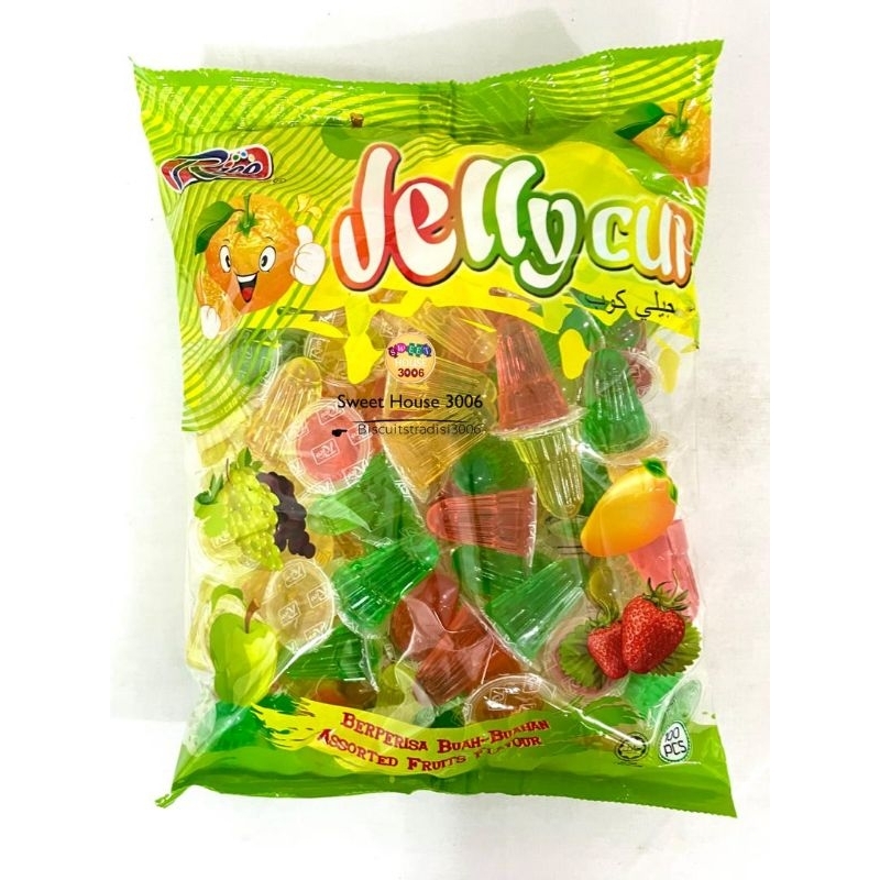 Rico 17g x 100's Assorted Fruit Jelly Cup Childhood Snacks Kedai Borong Jajan Viral Zaman Dulu ...