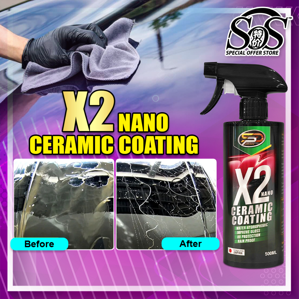 SPD X2 Nano Ceramic Coating Spray Japan Formula 3D Nano Quick Coating ...