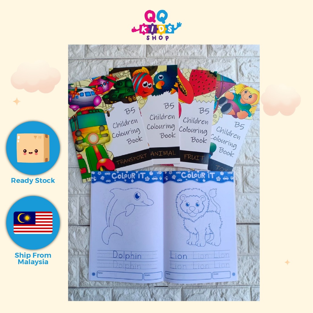 Stok Sedia Buku Mewarna & Buku Aktiviti Kanak-Kanak B5/B5 Children ...