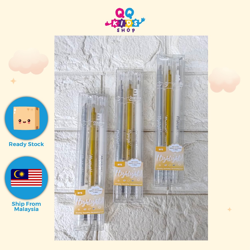 M & G High Capacity Highlight Colour Gel Pens / Highlight Pen ...