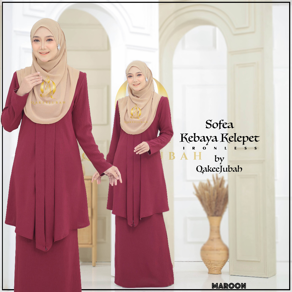 baju kebaya moden labuh kebarung cotton ironless klasik hitam blause ...