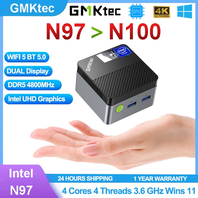 GMKtec G5 Intel 12th N97 Windows11Pro Desktop DDR5 4800MHz M.2 WiFi 5 ...