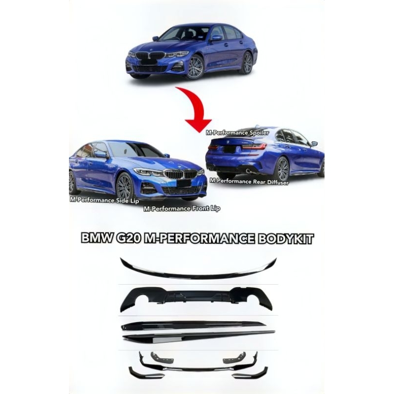 BMW G20 330i 330e MP Fullset Bodykit Front Lip Rear Diffuser Spoiler ...