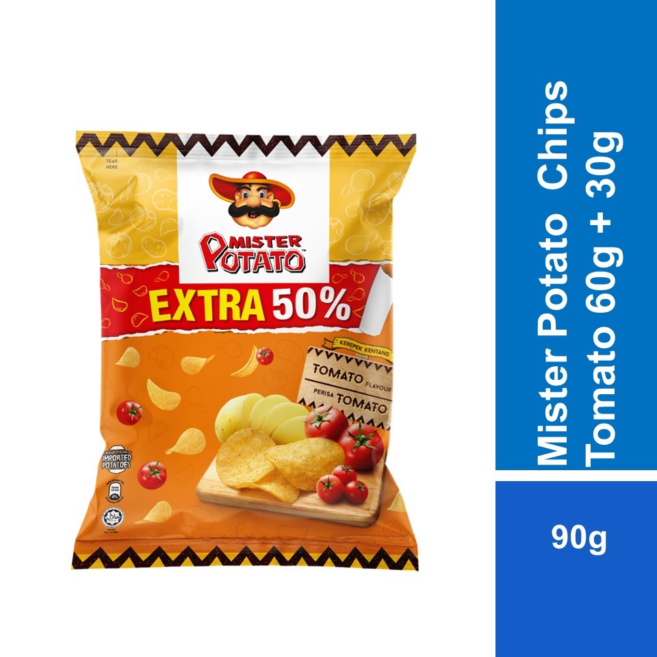 Mister Potato Chips Tomato 60g + 30g | Shopee Malaysia
