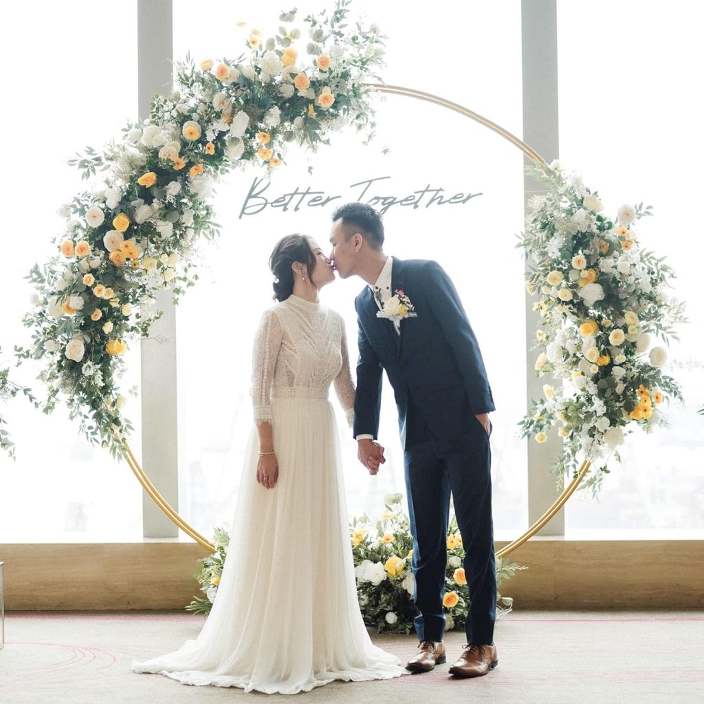 1m 1.5m 2m 2.4m Stand Backdrop Round Arch Floral Wedding Decoration ...