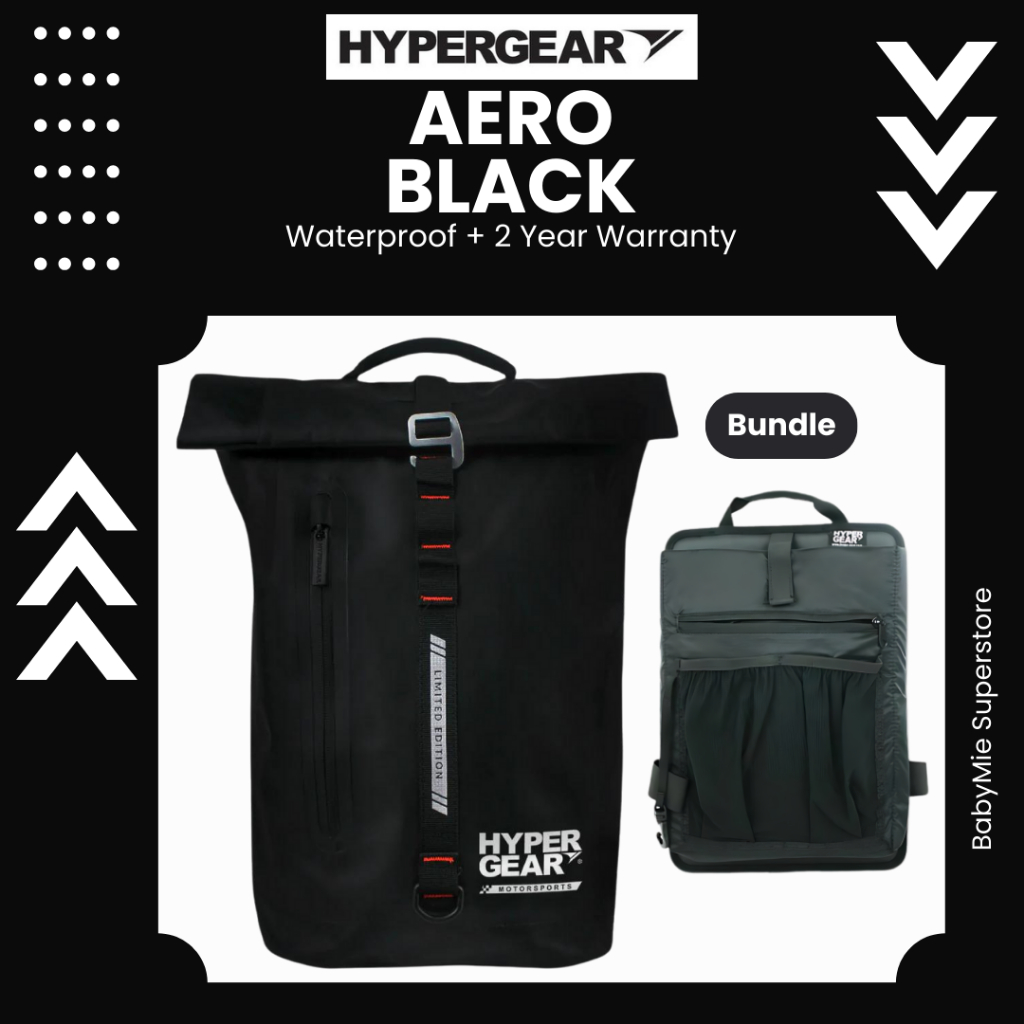 Hypergear Dry Pac Aero 25L Color Black Bundle With Fast Slot Adapt ...