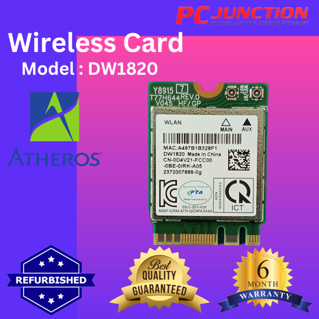 Qualcomm Atheros QCNFA344A DW1820 Wireless Card | Shopee Malaysia