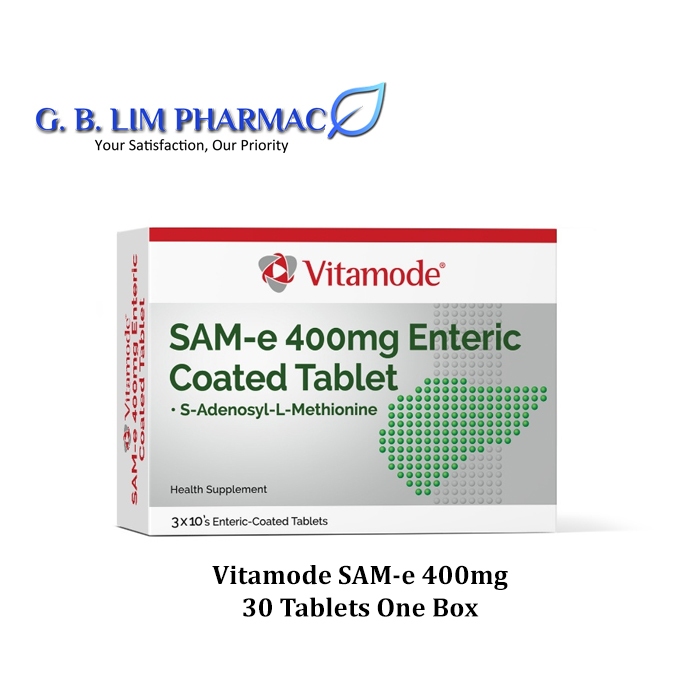 (EXP: 31-MAR-2026) Vitamode SAM-e 400mg Enteric Coated 30 Tablets One ...