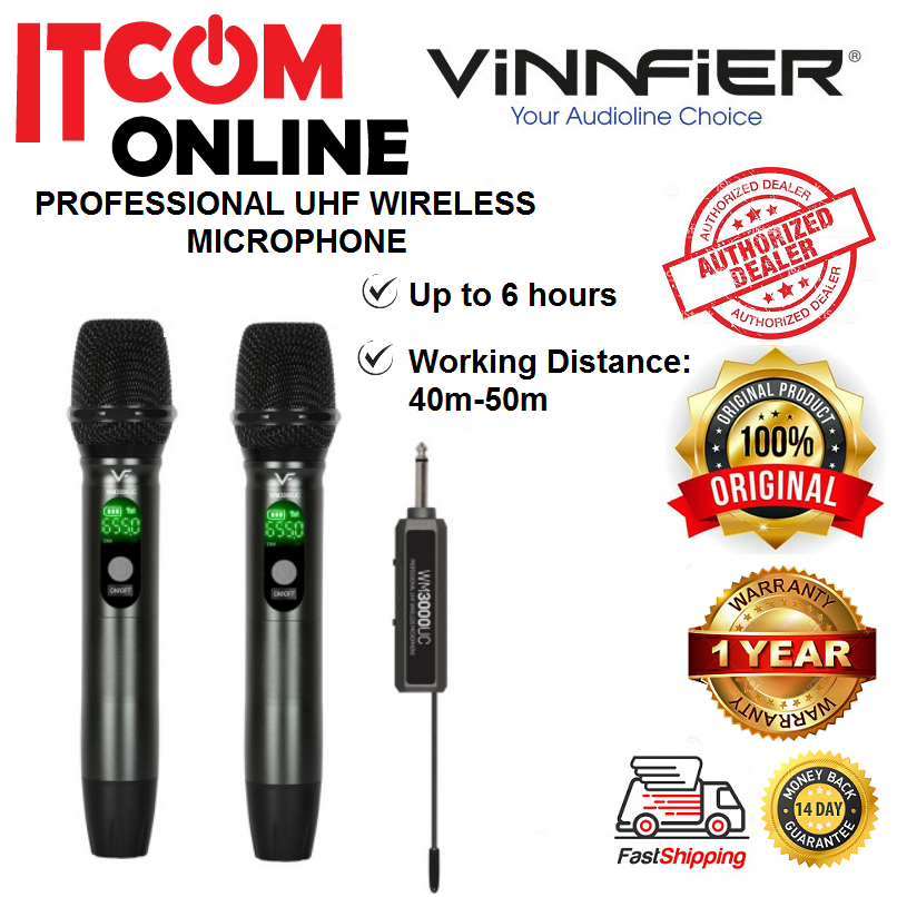 VINNFIER WM3000 UC DUO WIRELESS MICROPHONE | Shopee Malaysia