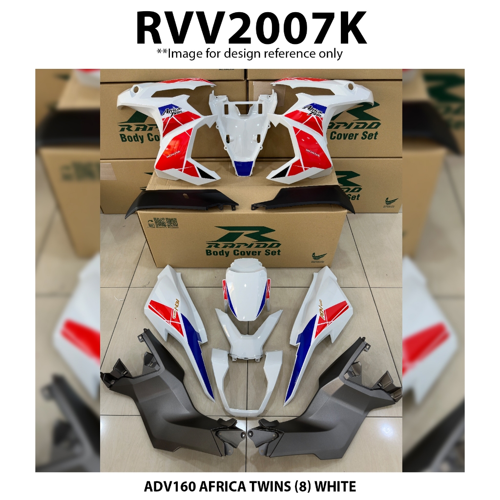 Cover Set Rapido Honda ADV160 ADV 160 Africa Twins (8) White Motor Body ...