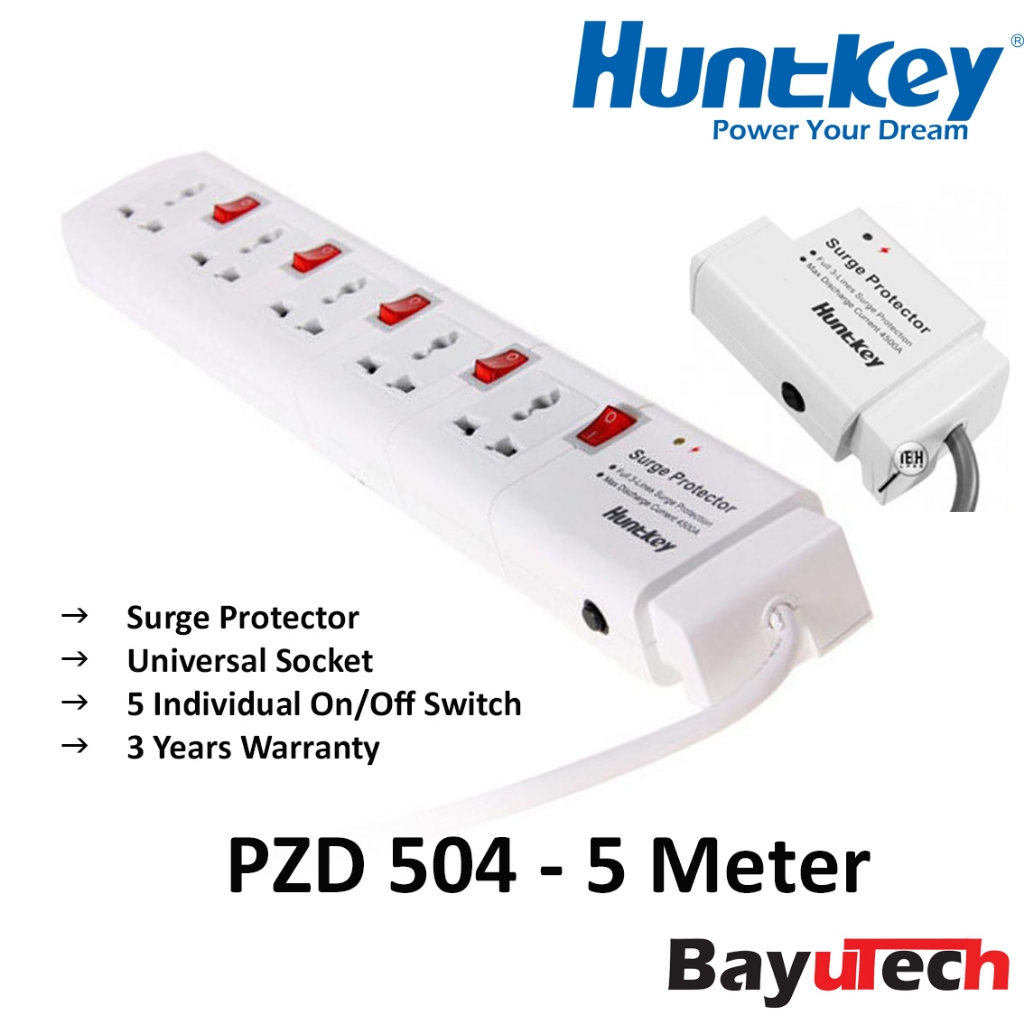 Huntkey PZC504-3 SZC502 Extension Power Socket universal standard ...