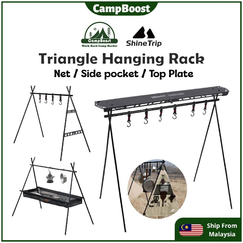 CampBoost SHINETRIP Triangle Hanging Rack Tripod Drying Rack Cookware ...