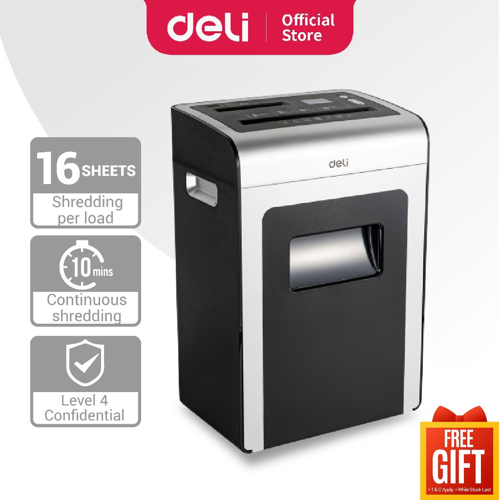 Deli Automatic Paper Shredder Machine Cutter Office Supplies with LCD ...