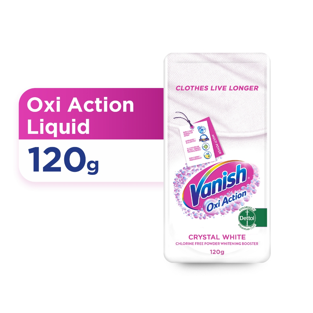 Vanish Fabric Clothes Stain Remover Powder Sachet 120g [Pink/White ...