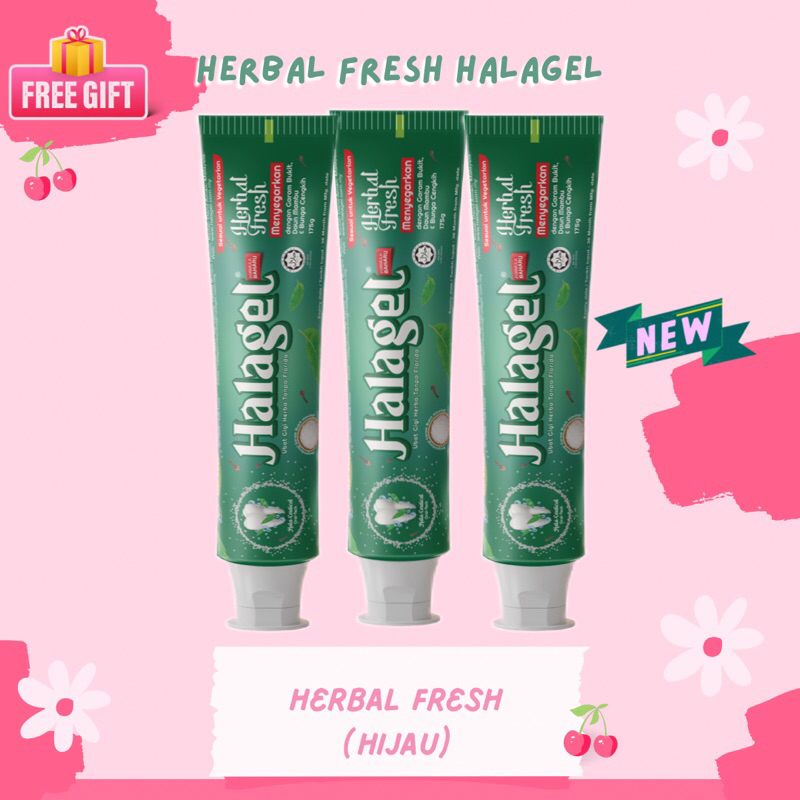 HALAGEL UBAT GIGI HIJAU 200G / HERBAL GREEN HALAGEL🔥 | Shopee Malaysia