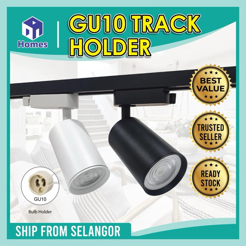 Track Light Holder Rail Spotlights Lamp GU10 Holder Ceiling Lights ...