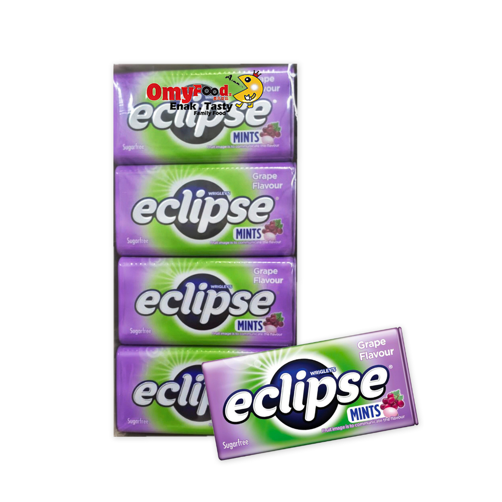 8 Tins Eclipse Sugarfree Mints Grape Flavour 35g Each HALAL (LOCAL ...