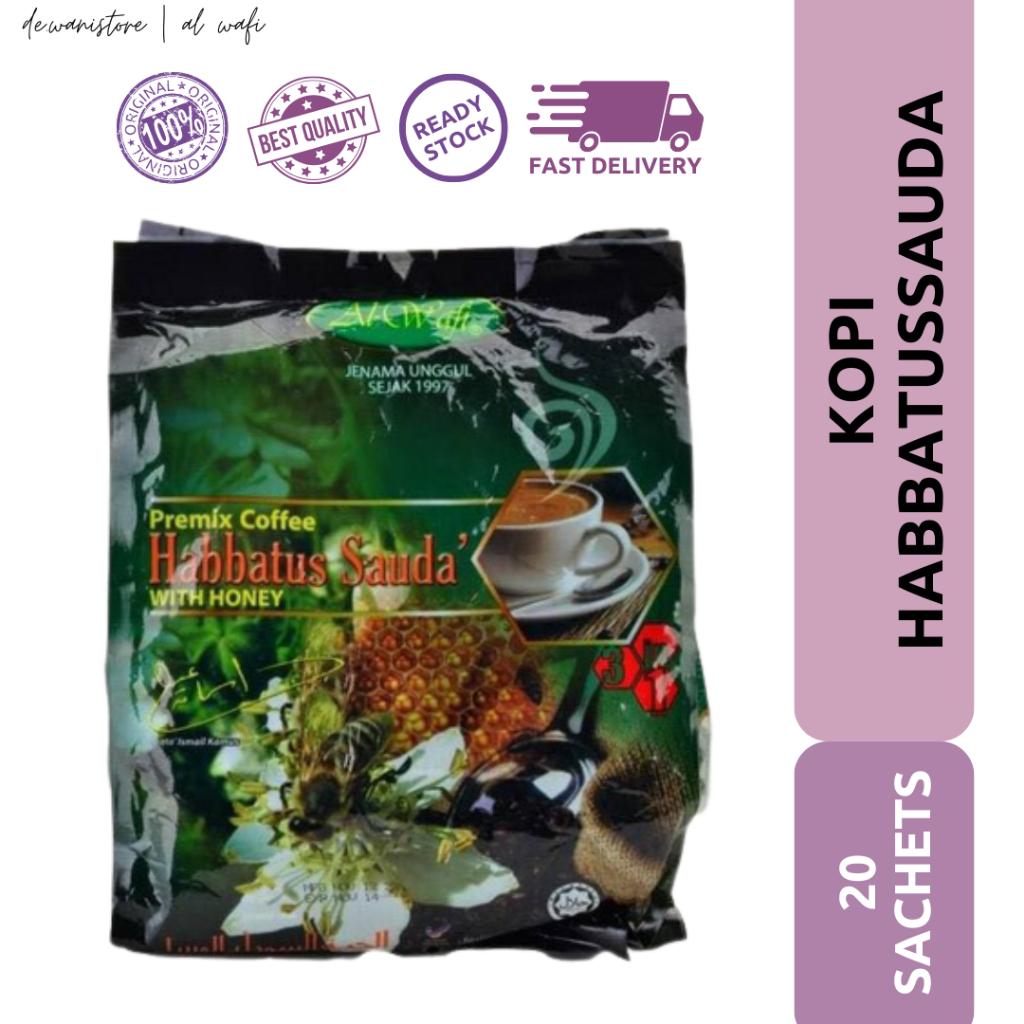 Al-Wafi Kopi Pracampuran Habbatus Sauda Bermadu 20 Sachets/Premix ...