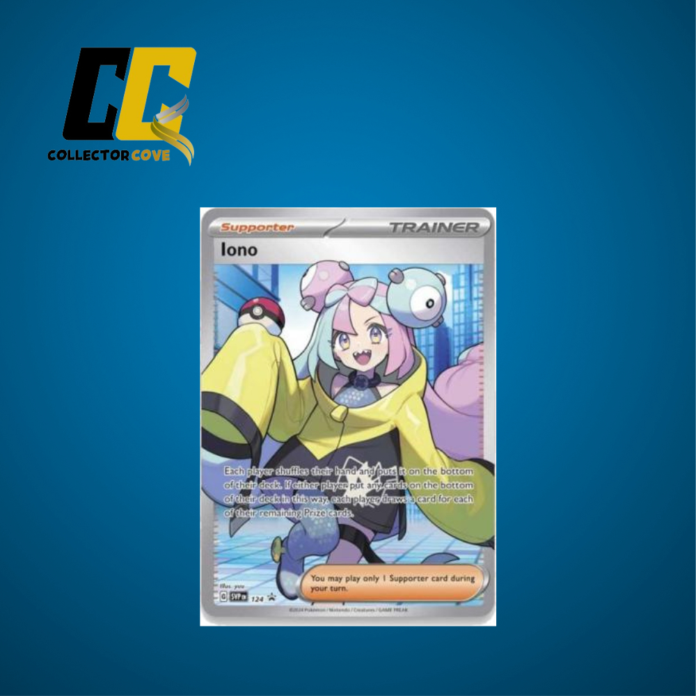 Pokemon TCG Iono SVP124 Full Art Holo Promo - Pokemon Scarlet & Violet ...