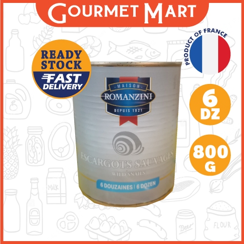 ROMANZINI ESCARGOT MEAT EXTRA LARGE GROS 6DZ 800G | Shopee Malaysia