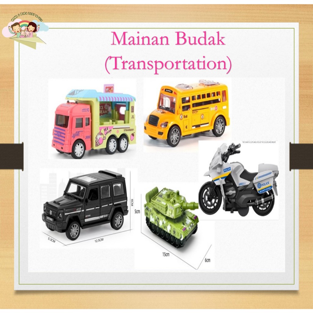 Mainan Budak Mini Lori Series Food Truck School Bus Polis Big G Super ...