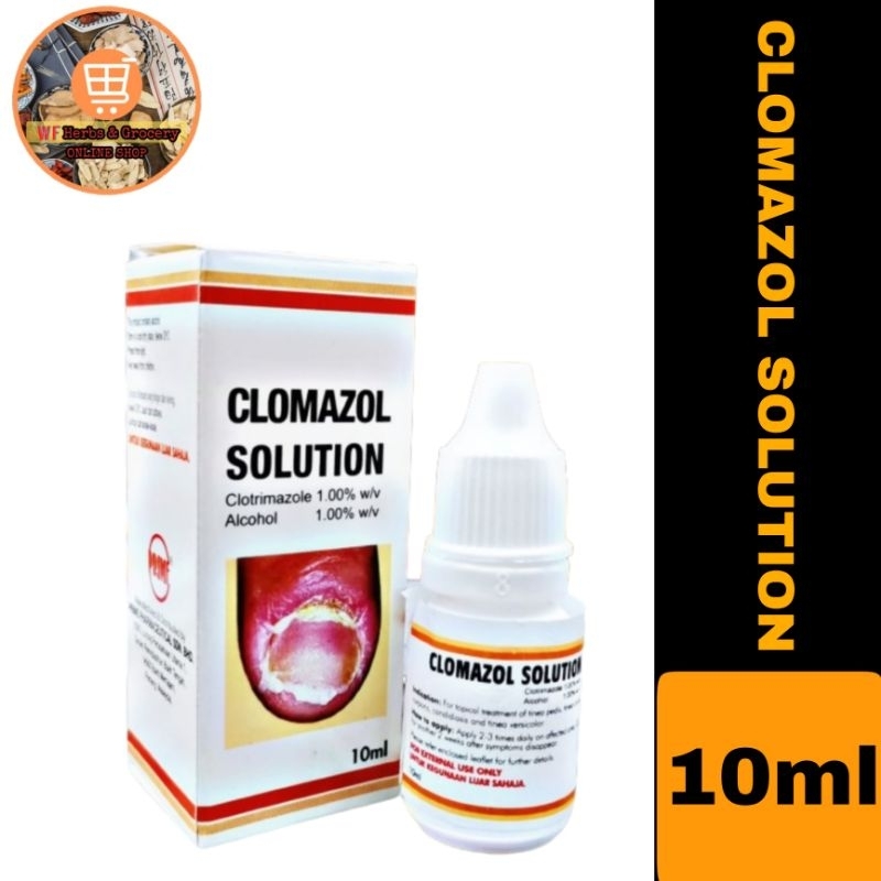 CLOMAZOL SOLUTION 10ML tropical treatment of tinea pedis, tinea cruris ...
