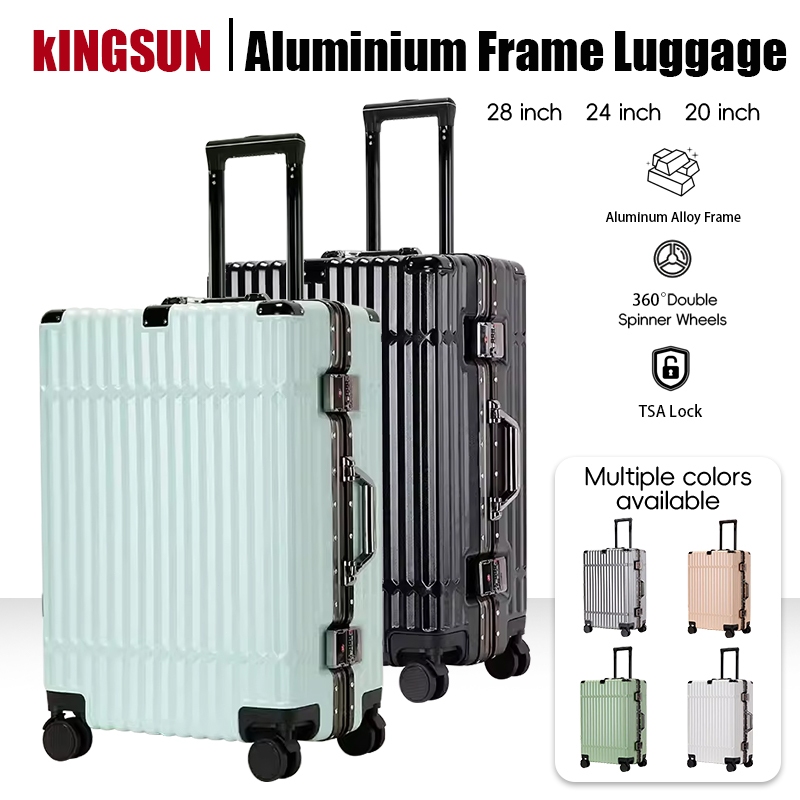 Travel Luggage Bag Aluminum Frame Luggage Size 20-24 Inch Plain Travel ...