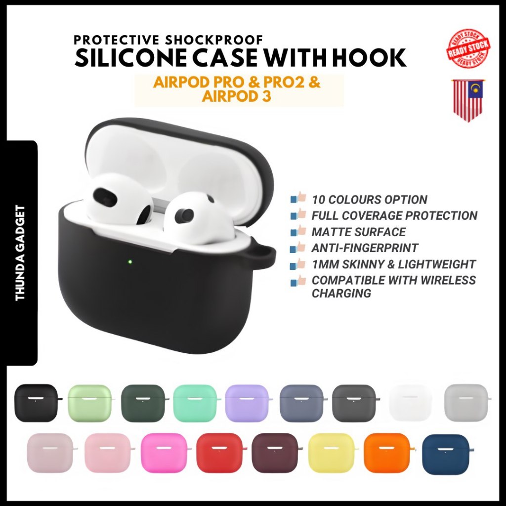 Silicone Shockproof Case for Airpods Pro Pro 2 1 3 Casing Cover ...