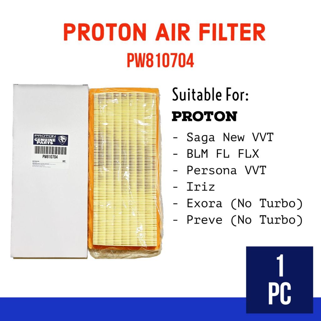 PROTON PW810704 (PW911458) AIR FILTER - PROTON SAGA/ BLM/ PERSONA ...