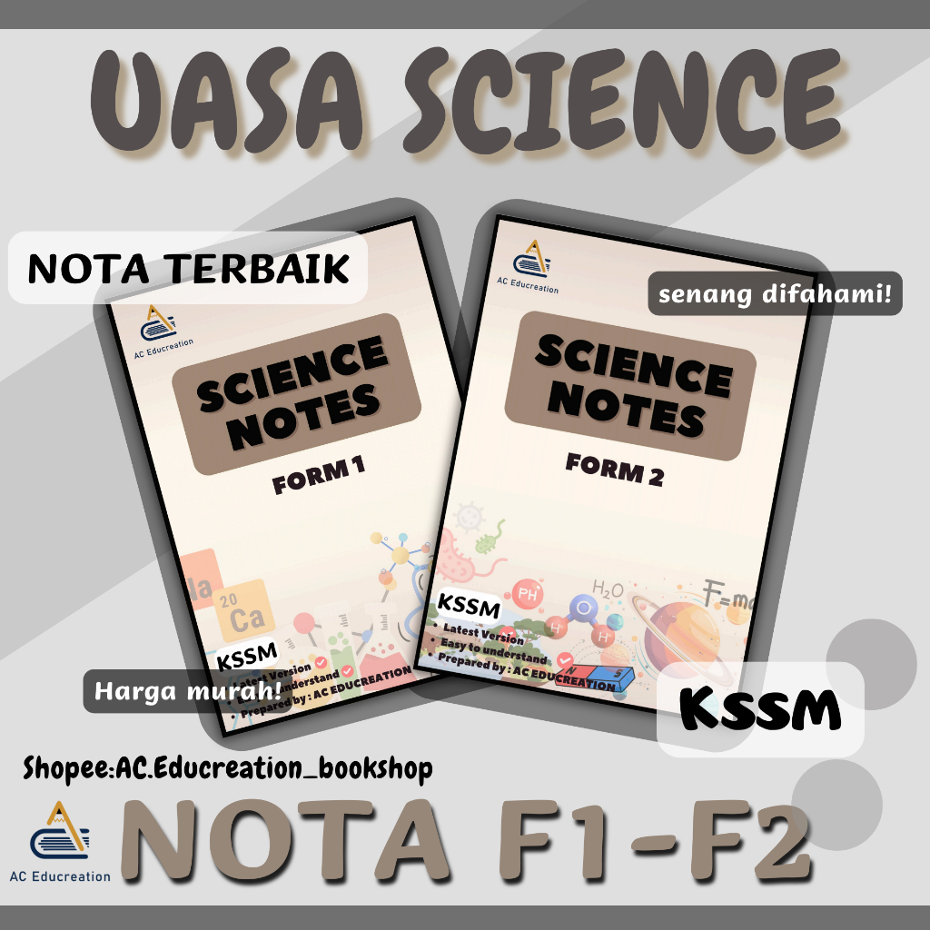 SCIENCE / SAINS TINGKATAN 1-2 KSSM NOTA LENGKAP [Malay & Eng Version] #NOTA RINGKAS #MUDAH ...
