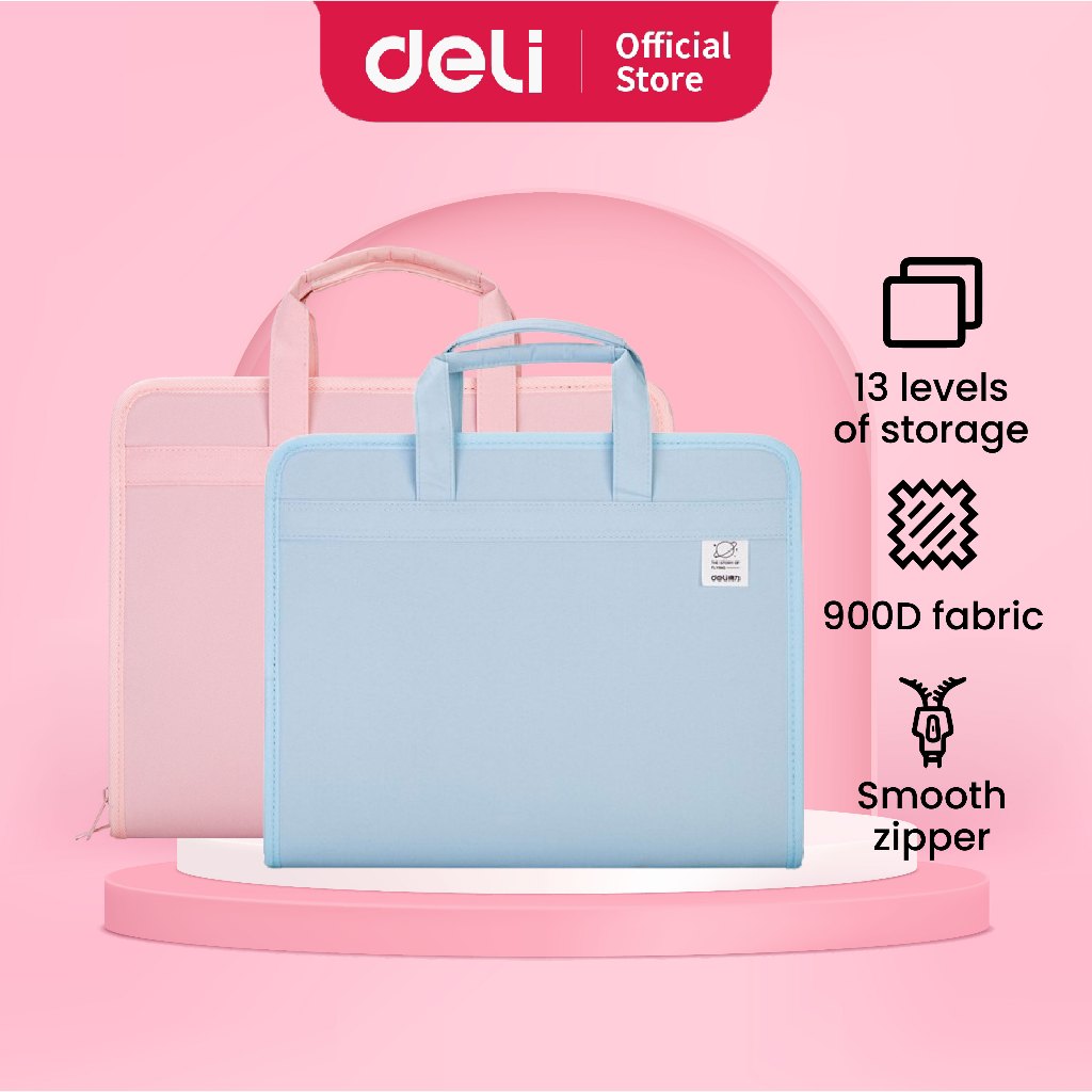 Deli A4 File Folder Documentation Package 13 Grid Organ Bag Handbag ...