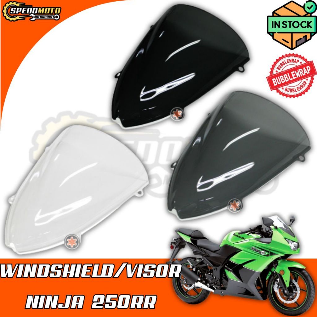 VISOR NINJA 250 RR / WINDSHIELD NINJA 250RR ( 3 VARIATIONS ) | Shopee ...