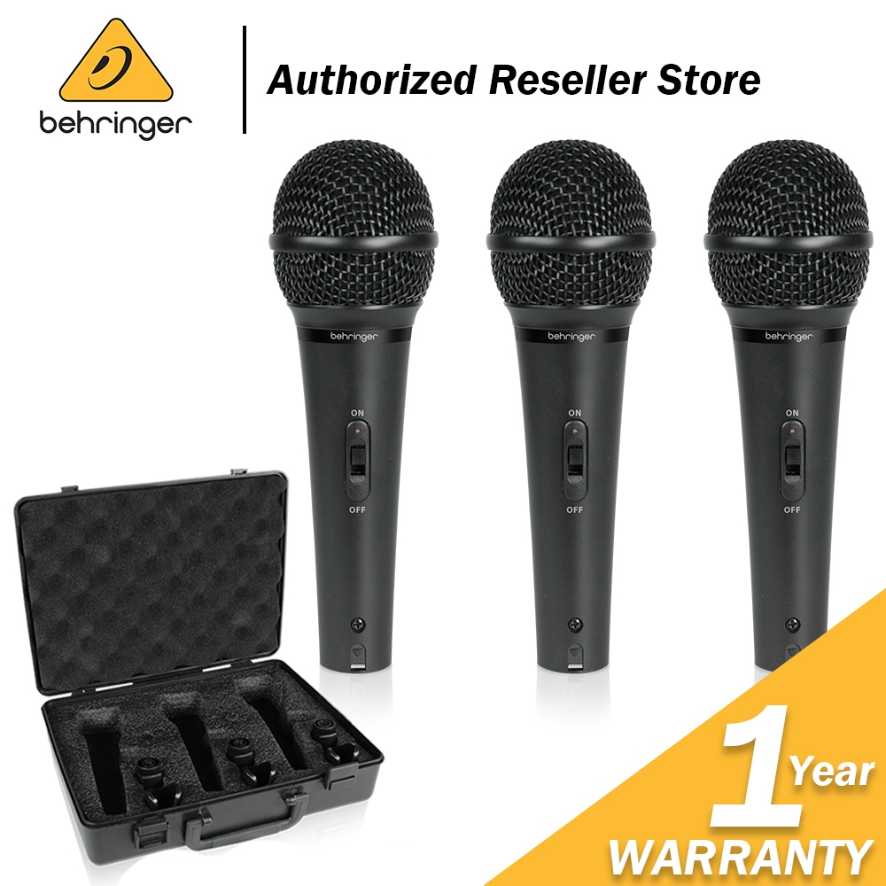 Behringer XM1800S (3-Pack) Dynamic Microphones with Carrying Case (XM ...