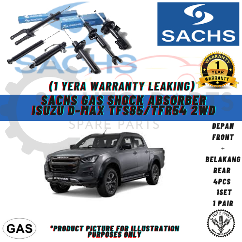 ISUZU D-MAX TFS85/TFR54 2WD/4WD (FRONT 2PCS REAR 2PCS 1SET 4PCS )(SACHS ...
